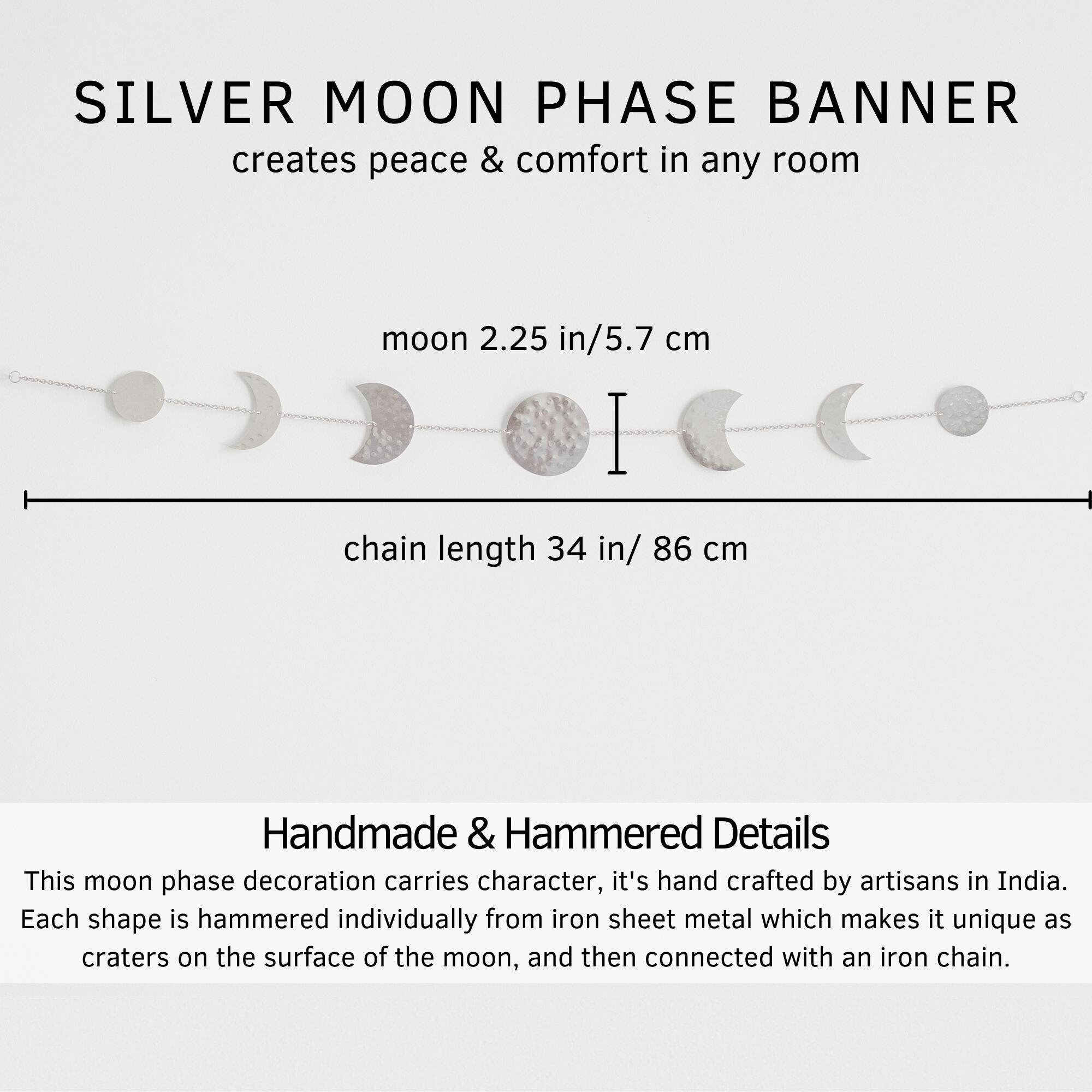 Moon Phase Wall Decor Handmade Hammered Metal Moon Phase Wall - Etsy