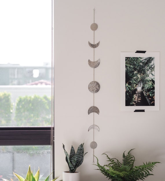Moon Phase Wall Decor Handmade Hammered Metal Moon Phase Wall - Etsy