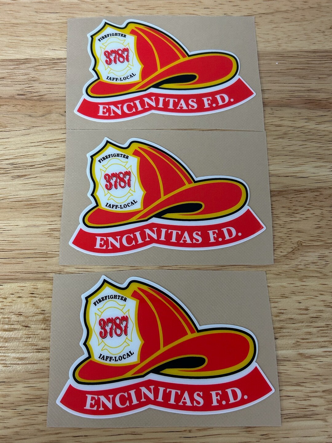 3 ENCINITAS FIRE DEPARTMENT Decals Stickers Thick Quality High End 21m ...