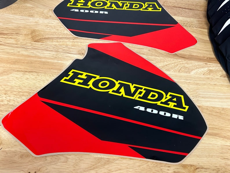 Honda XR400R XR 400R Tank Graphics Fuel Tank Decals Set of Left and ...