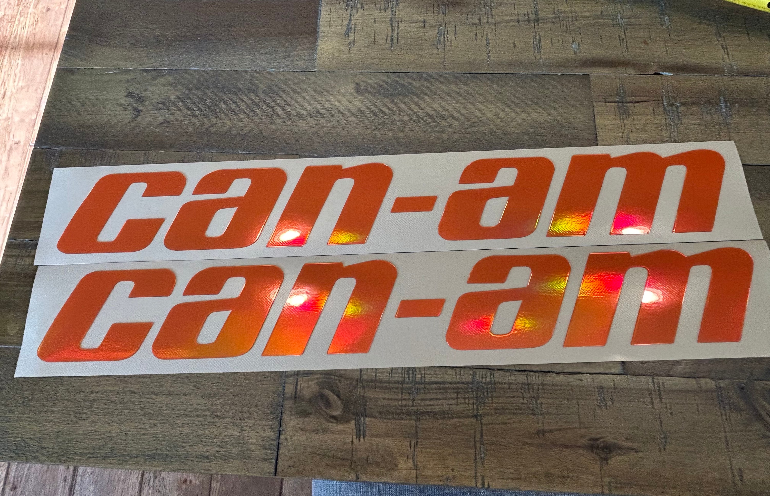 CAN-AM Decals Holographic Quality Set 2 Orange Uv Gloss Laminated ...