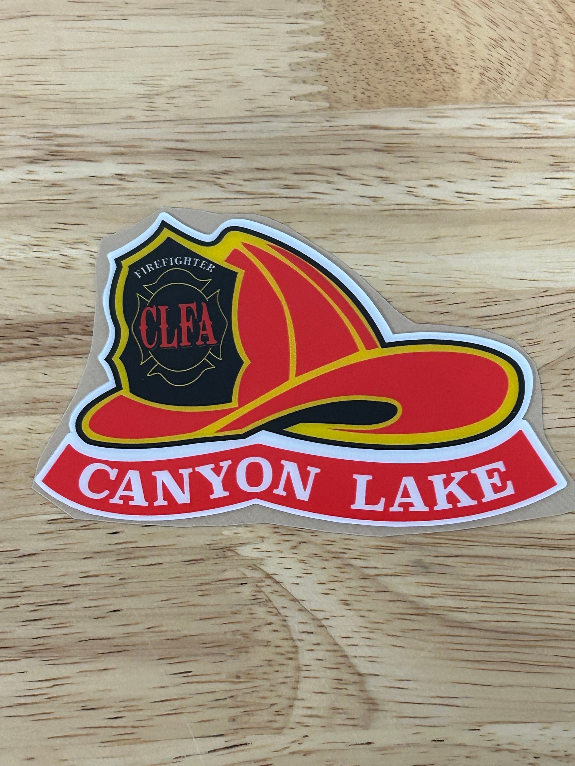 Canyon Lake Fire Department Helmet Decals Sticker Window Sticker Uv ...