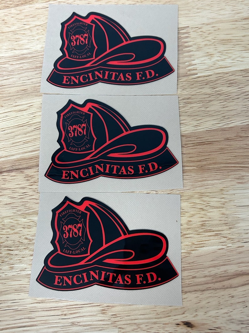 3 ENCINITAS FIRE DEPARTMENT Decals Stickers Thick Quality High End 21m ...