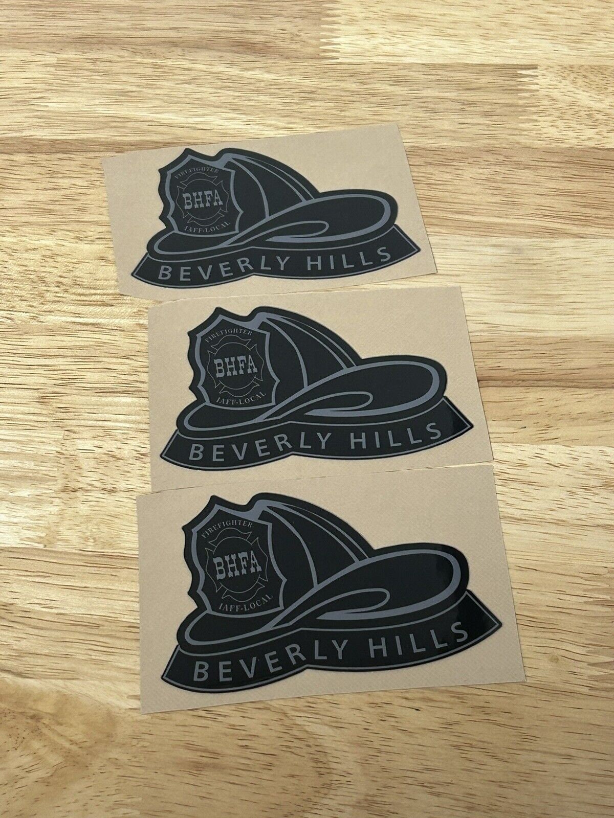 BEVERLY HILLS Fire Dept Helmet Decals Stickers Window Stickers Uv ...