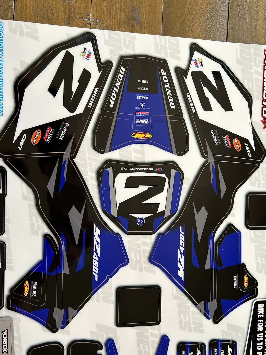 LOSI RC Remote Control Dirt Bike Graphics Kit Yamaha Webb Edition ...