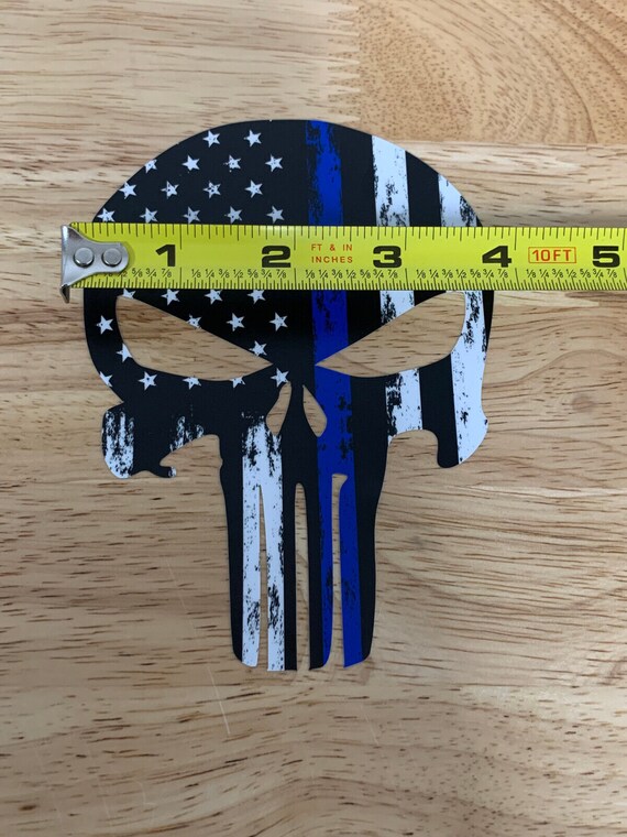 Punisher Skull Decals Die Cut Vinyl W/ Laminate Finish Blue - Etsy