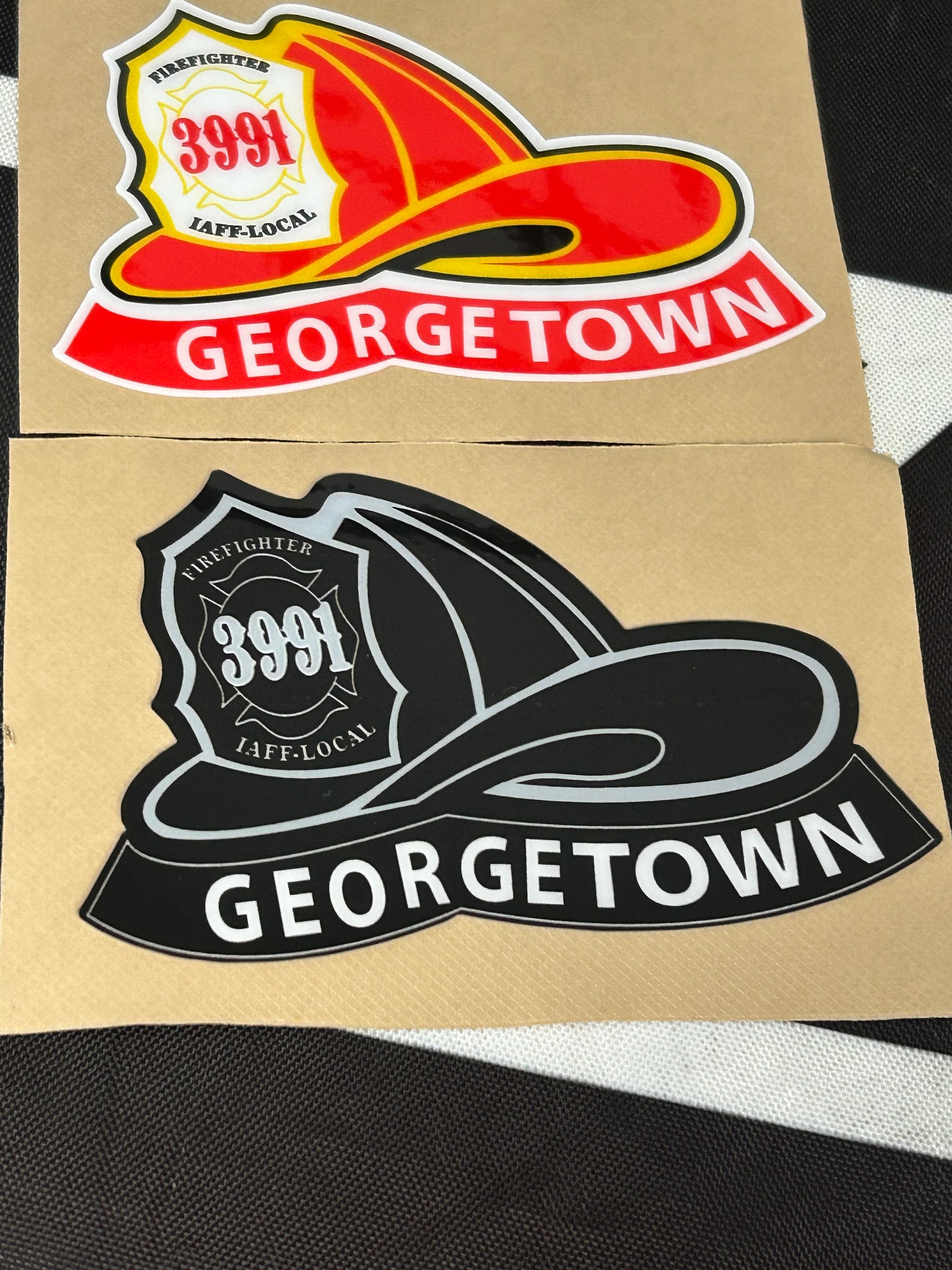 GEORGETOWN Fire Department Fire Helmet Decals Stickers Window Stickers ...