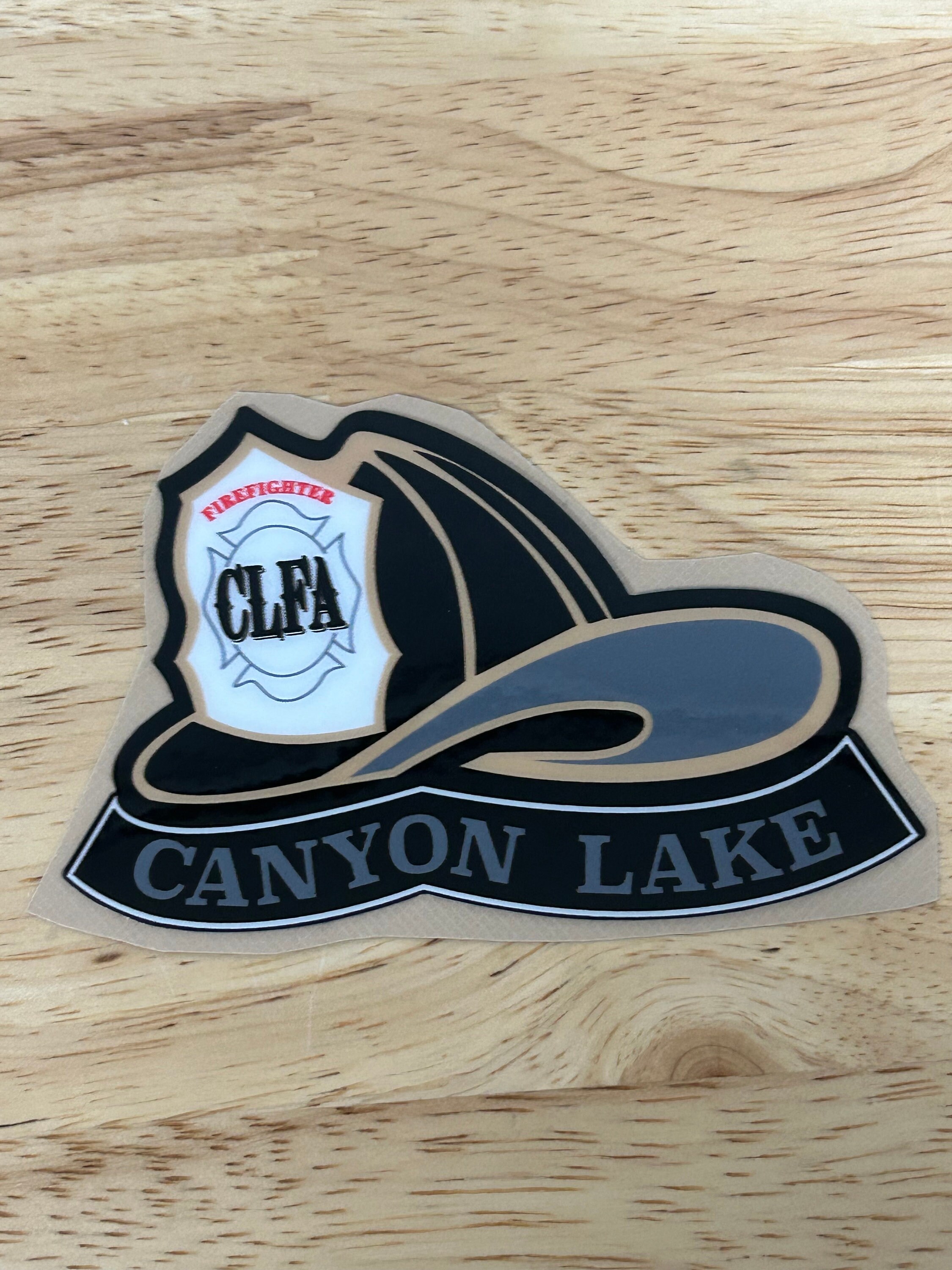 Canyon Lake Fire Department Helmet Decals Sticker Window Sticker Uv ...