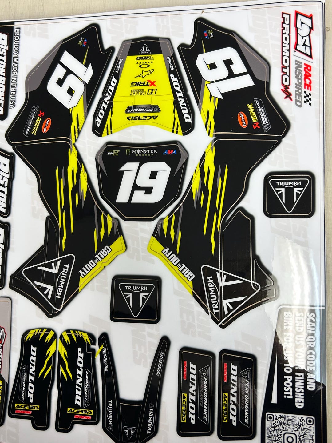 Losi Rc Remote Control Dirtbike Graphics Kit Thick Quality Real Moto ...