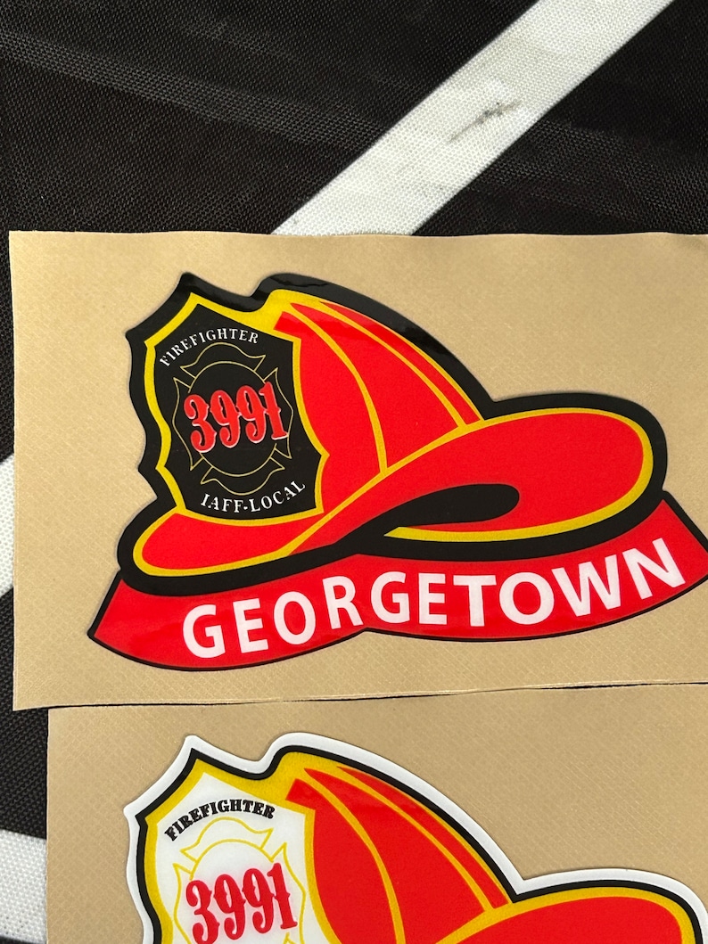GEORGETOWN Fire Department Fire Helmet Decals Stickers Window Stickers ...