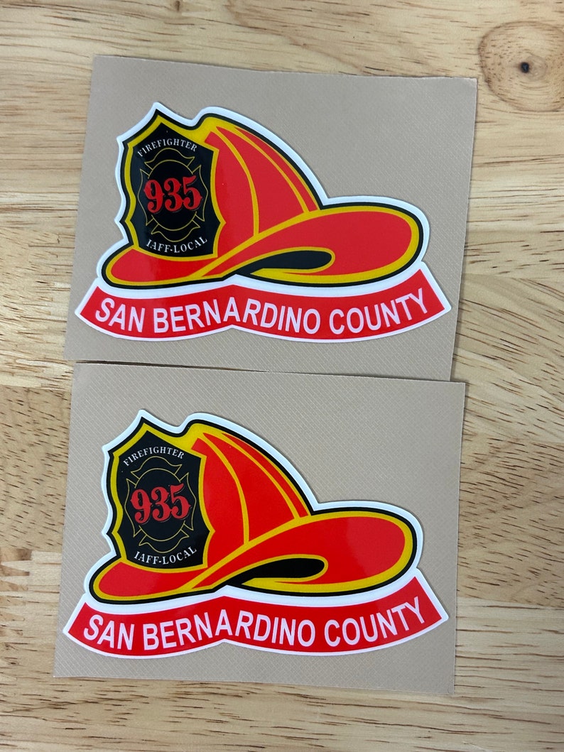 San Bernardino County Fire Department Helmet Decals Stickers Window ...