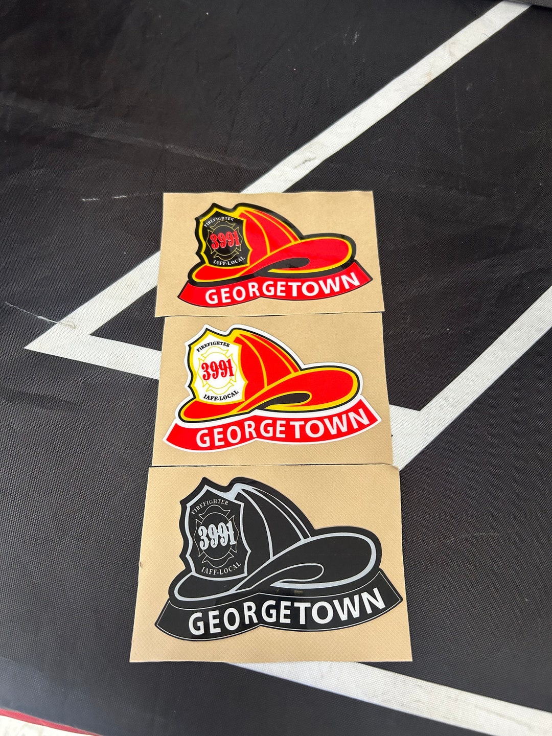 GEORGETOWN Fire Department Fire Helmet Decals Stickers Window Stickers ...