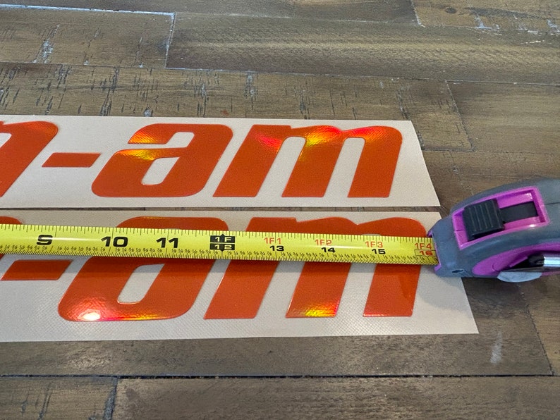 CAN-AM Decals Holographic Quality Set 2 Orange Uv Gloss Laminated ...