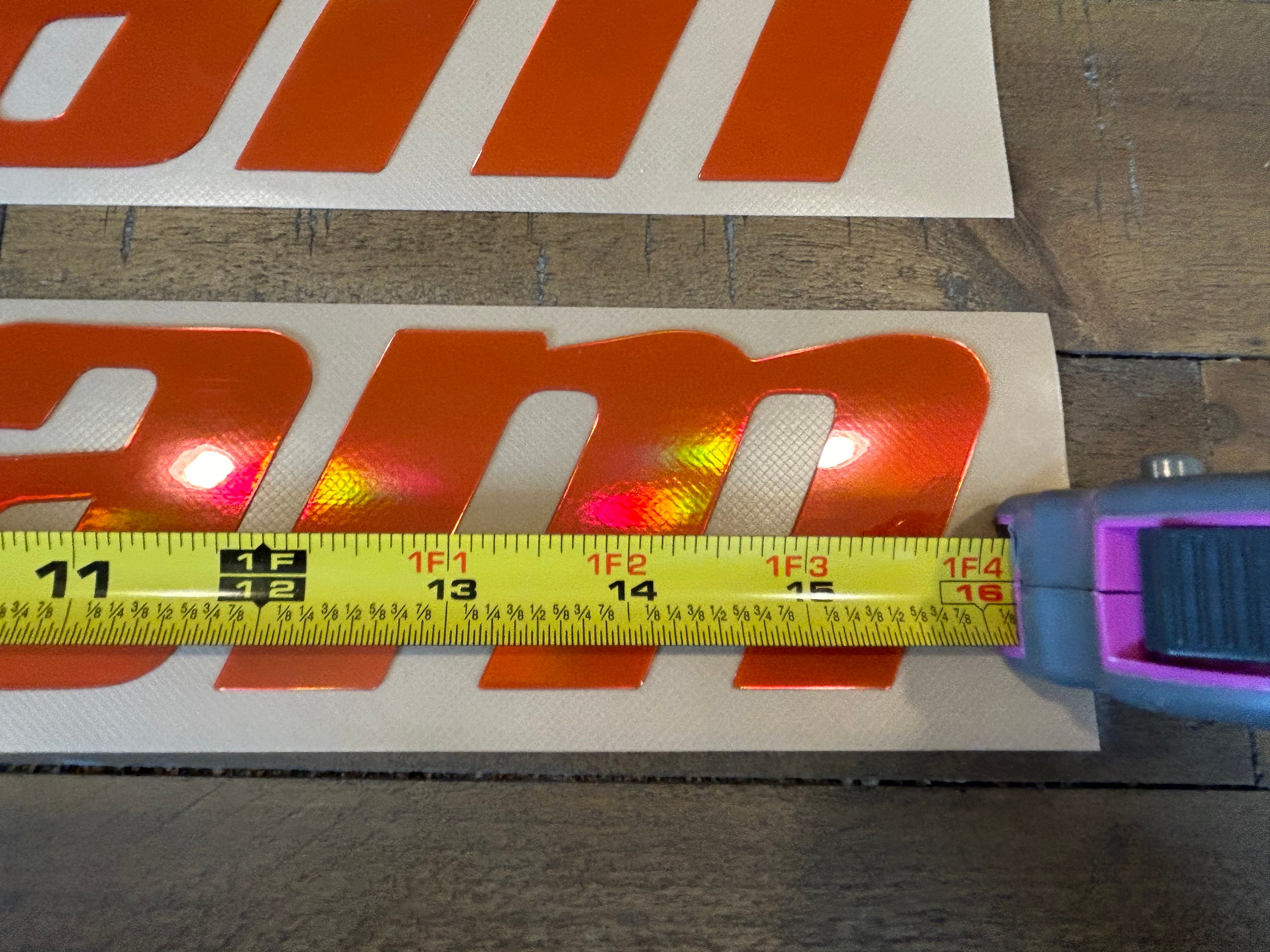 CAN-AM Decals Holographic Quality Set 2 Orange Uv Gloss Laminated ...