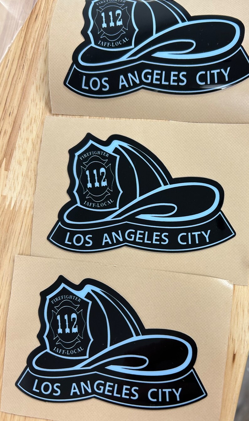 Los Angeles City Fire Department LA Fire Department LAFD Helmet Decals ...