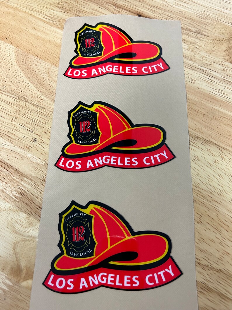 Los Angeles City Fire Department LA Fire Department LAFD Helmet Decals ...