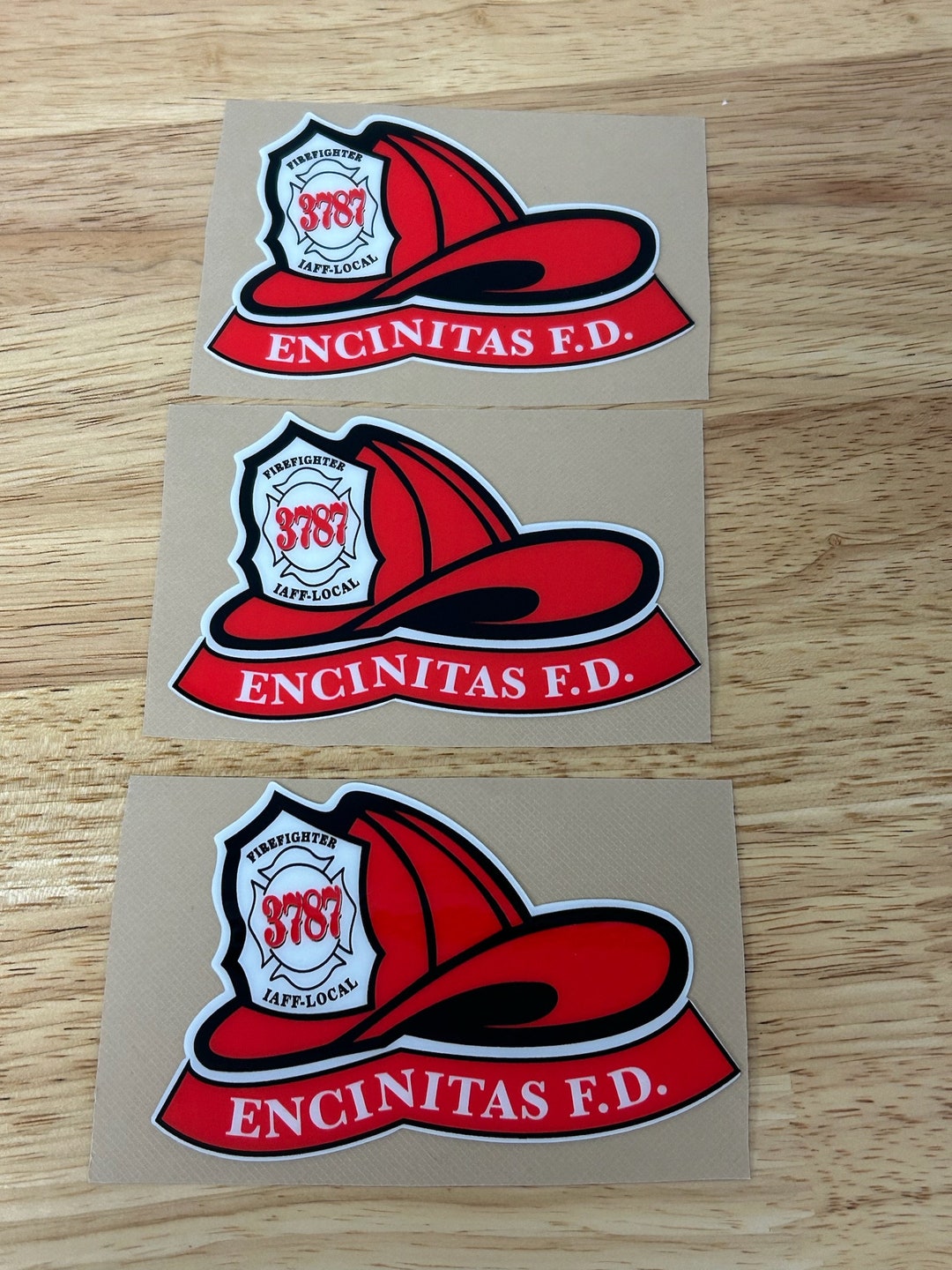 3 ENCINITAS FIRE DEPARTMENT Decals Stickers Thick Quality High End 21m ...