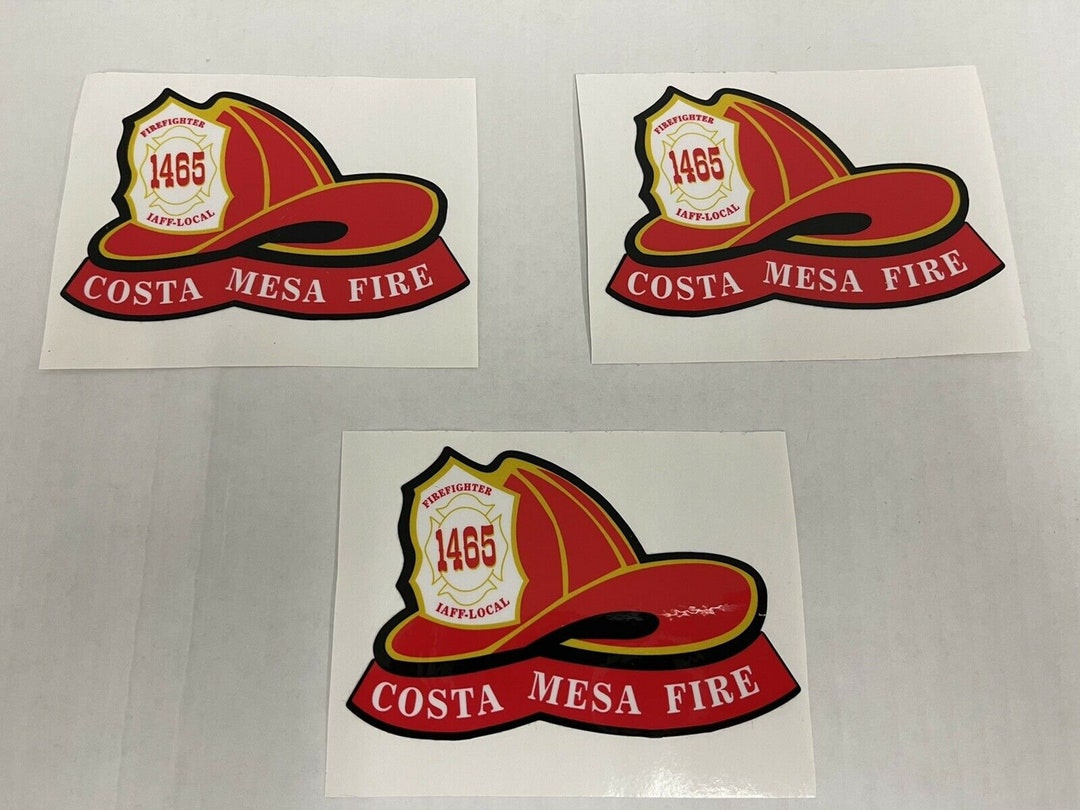 Costa Mesa Fire Department Helmet Decals Stickers Window Stickers Uv ...