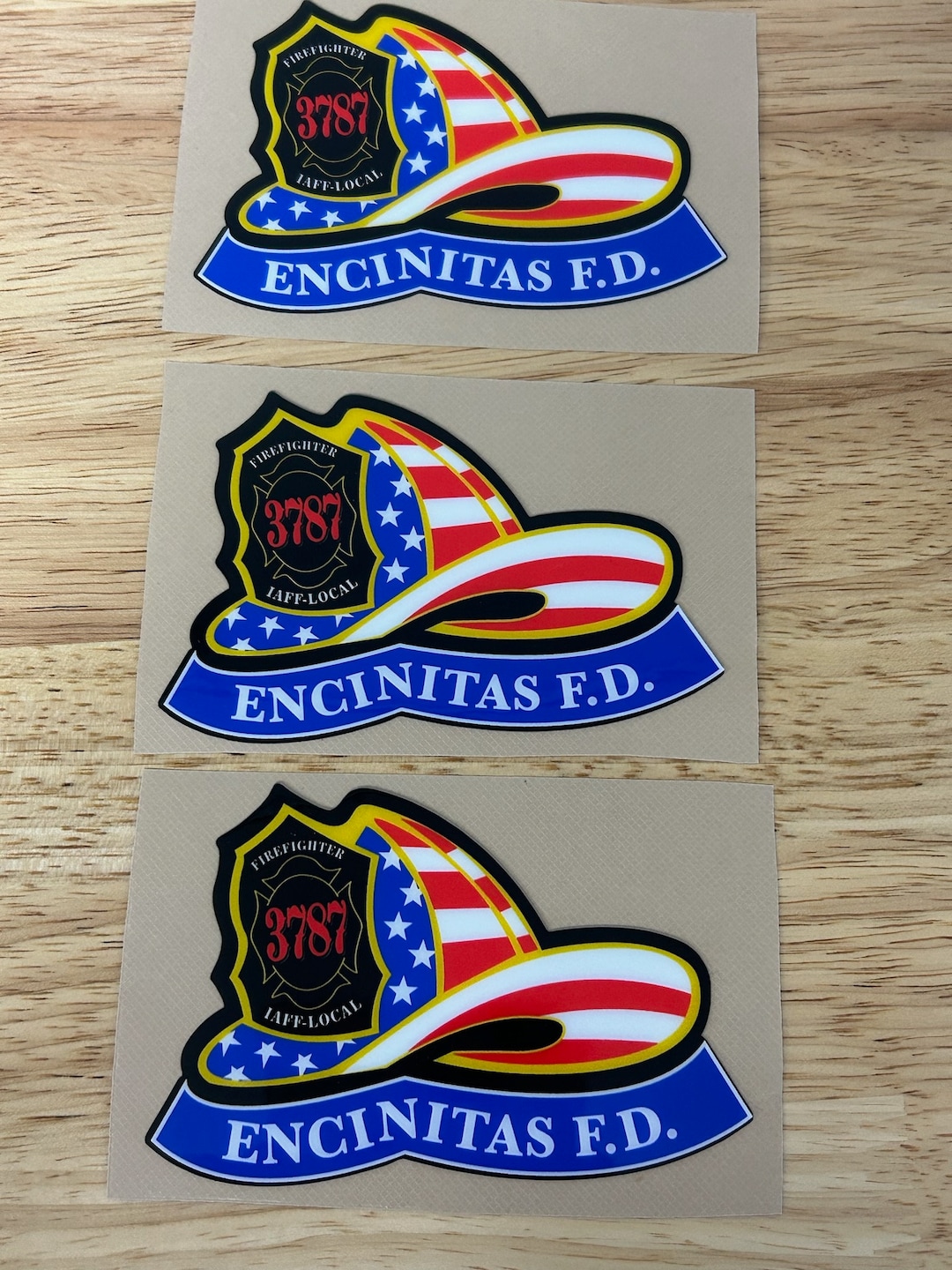 3 ENCINITAS FIRE DEPARTMENT Decals Stickers Thick Quality High End 21m ...