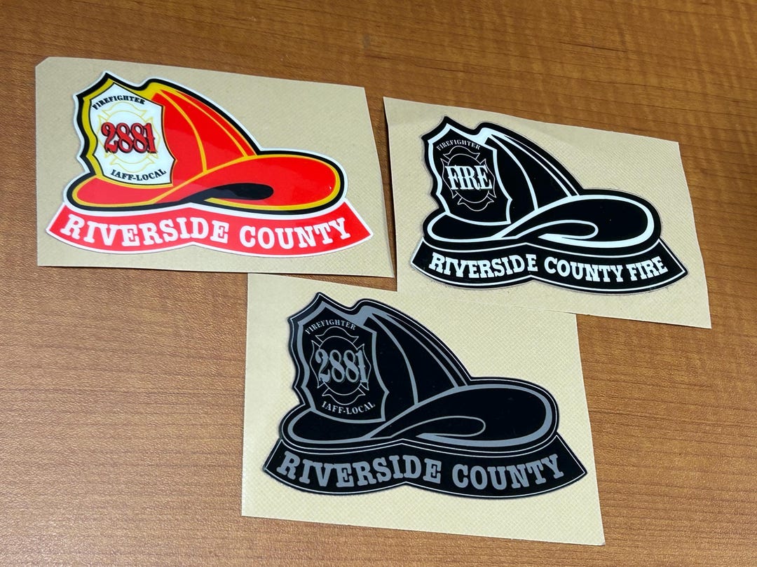 Riverside County Fire Department Helmet Decals Helmet Decals Stickers ...