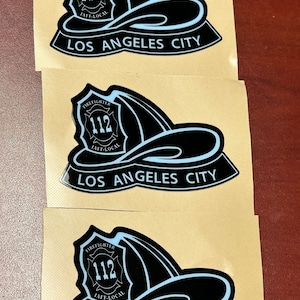 Los Angeles City Fire Department LA Fire Department LAFD Helmet Decals ...