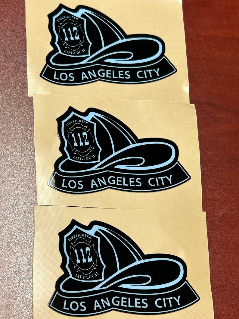 Los Angeles City Fire Department LA Fire Department LAFD Helmet Decals ...