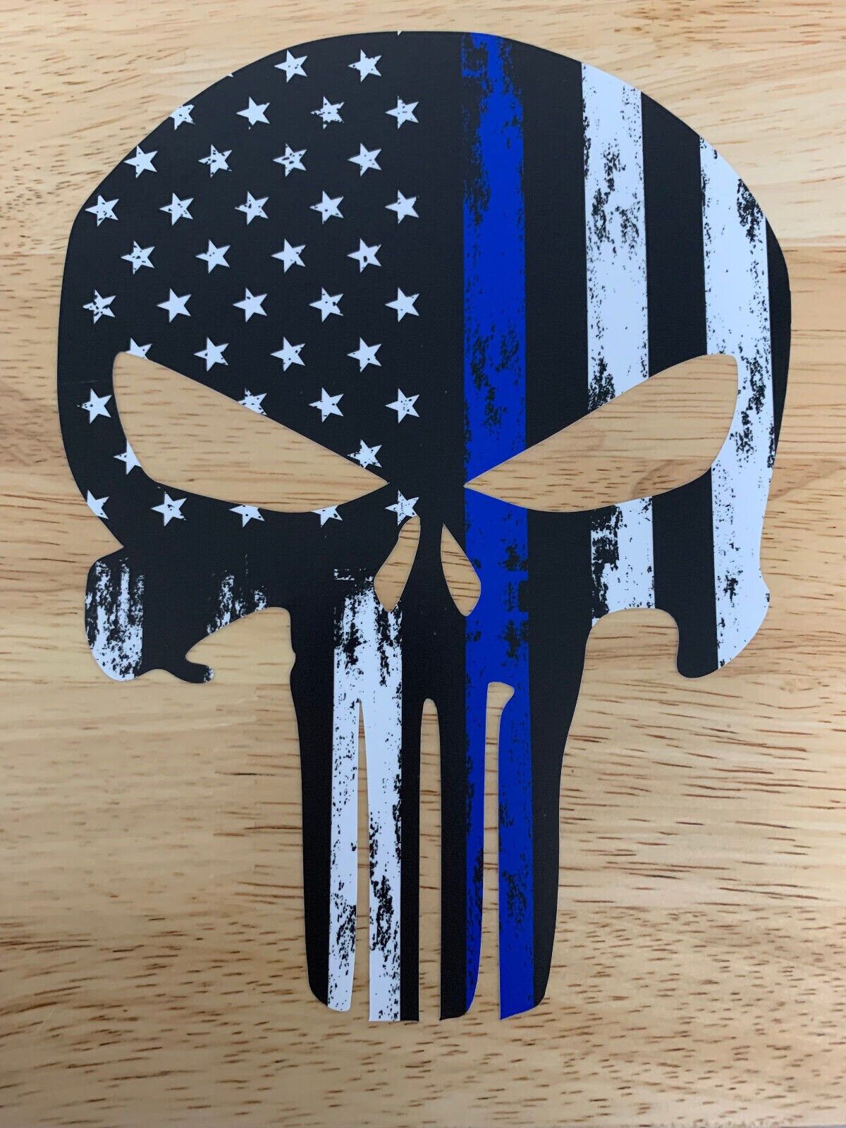 Punisher Skull Decals - Die Cut Vinyl W/ Laminate Finish Blue Lives ...