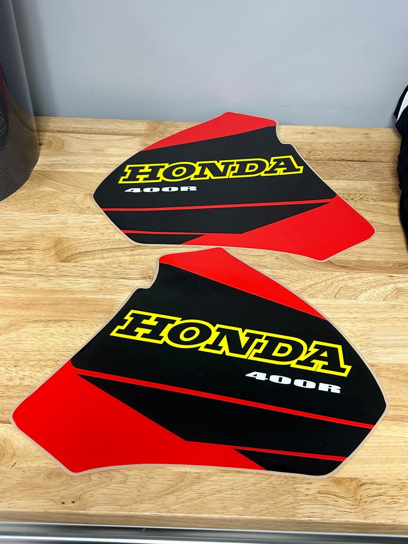 Honda XR400R XR 400R Tank Graphics Fuel Tank Decals Set of Left and ...