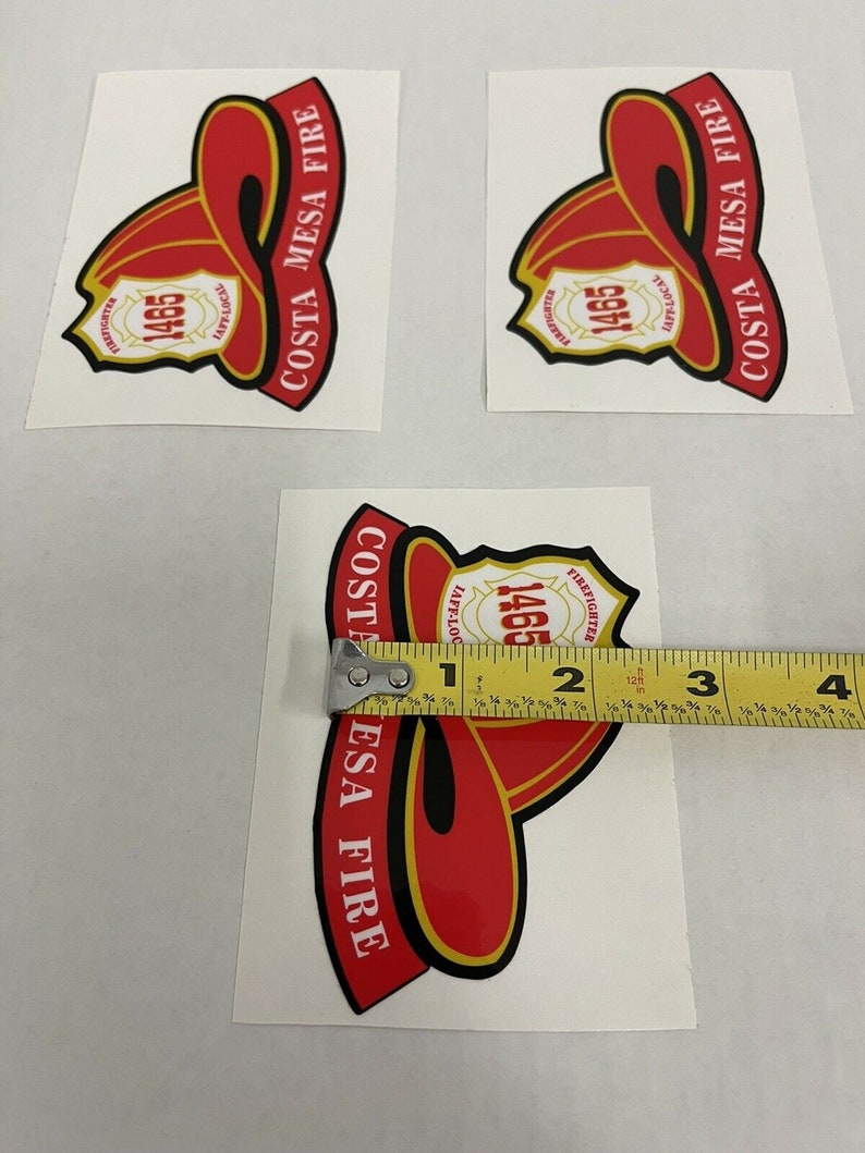 Costa Mesa Fire Department Helmet Decals Stickers Window Stickers Uv ...