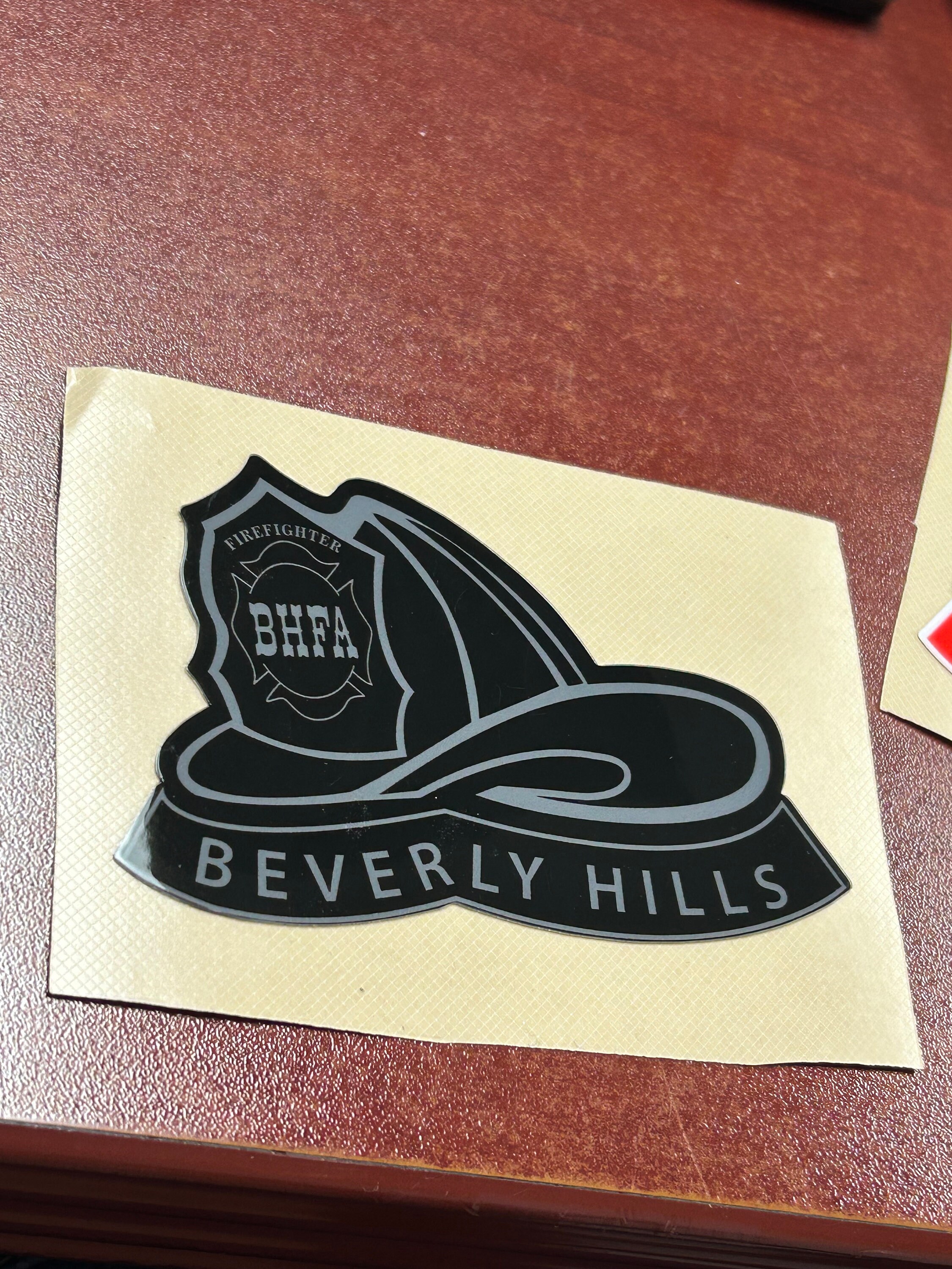BEVERLY HILLS Fire Dept Helmet Decals Stickers Window Stickers Uv ...