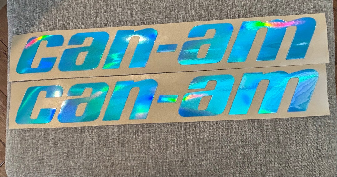 CAN-AM Decals Holographic Quality Set of 2 Uv Gloss Laminated Outdoor ...