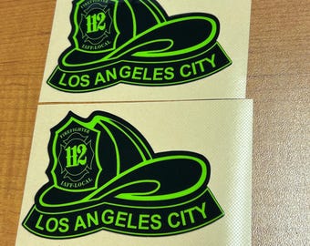 Los Angeles City Fire Department LA Fire Department LAFD Helmet Decals ...