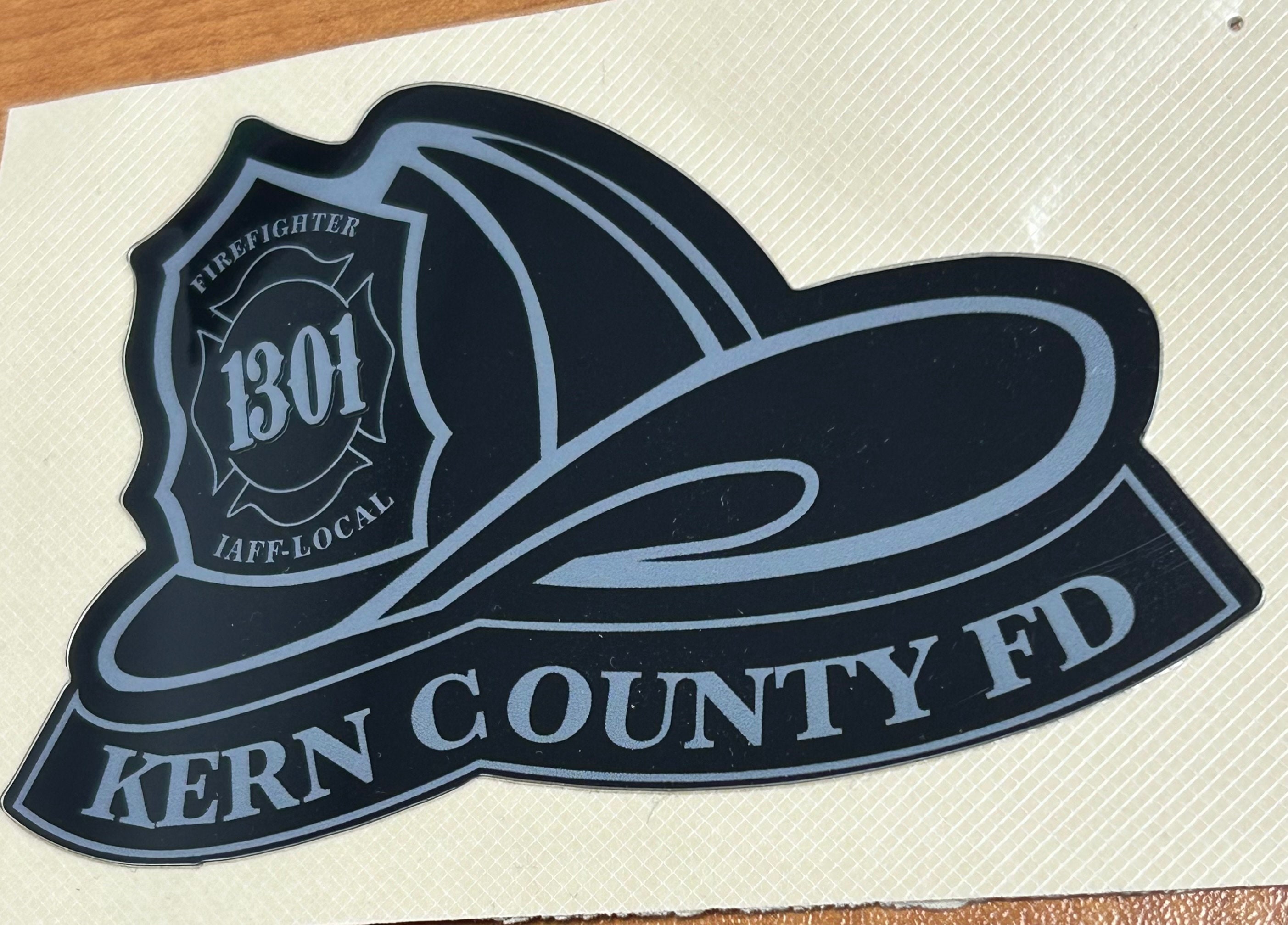 KERN COUNTY Fire Department Helmet Decals Stickers Window Stickers 1301 ...