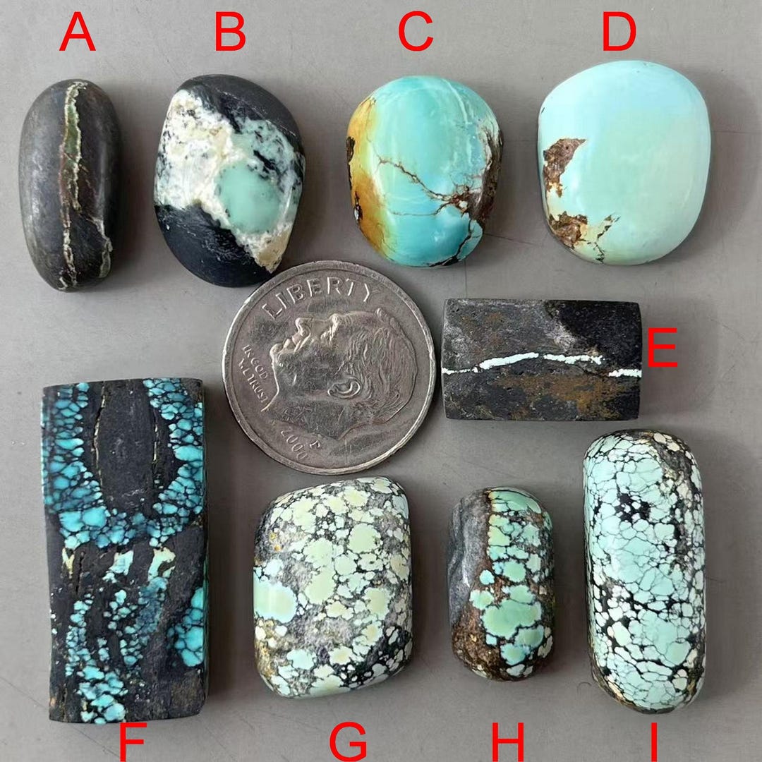 Natural Green Freeform Bamboo Mountain Hubei Turquoise Cabochon ...