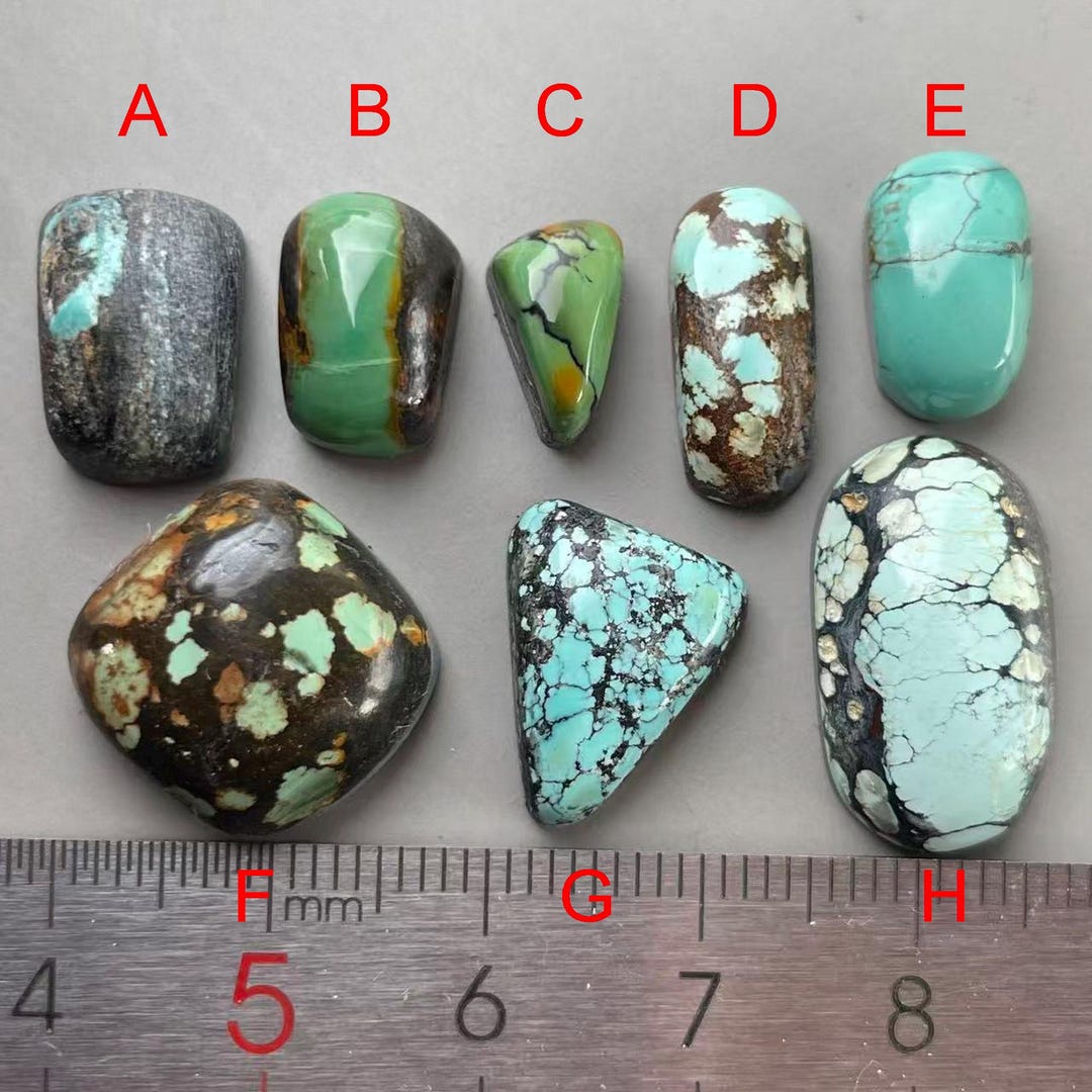 Natural Green Freeform Bamboo Mountain Hubei Turquoise Cabochon ...