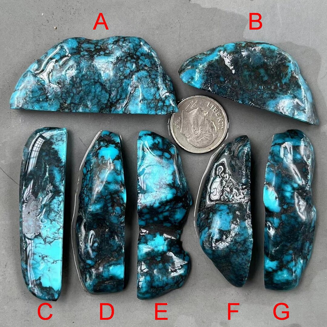 Stabilized Blue Cloud Mountain Hubei Turquoise Rough Mineral Slice/raw ...