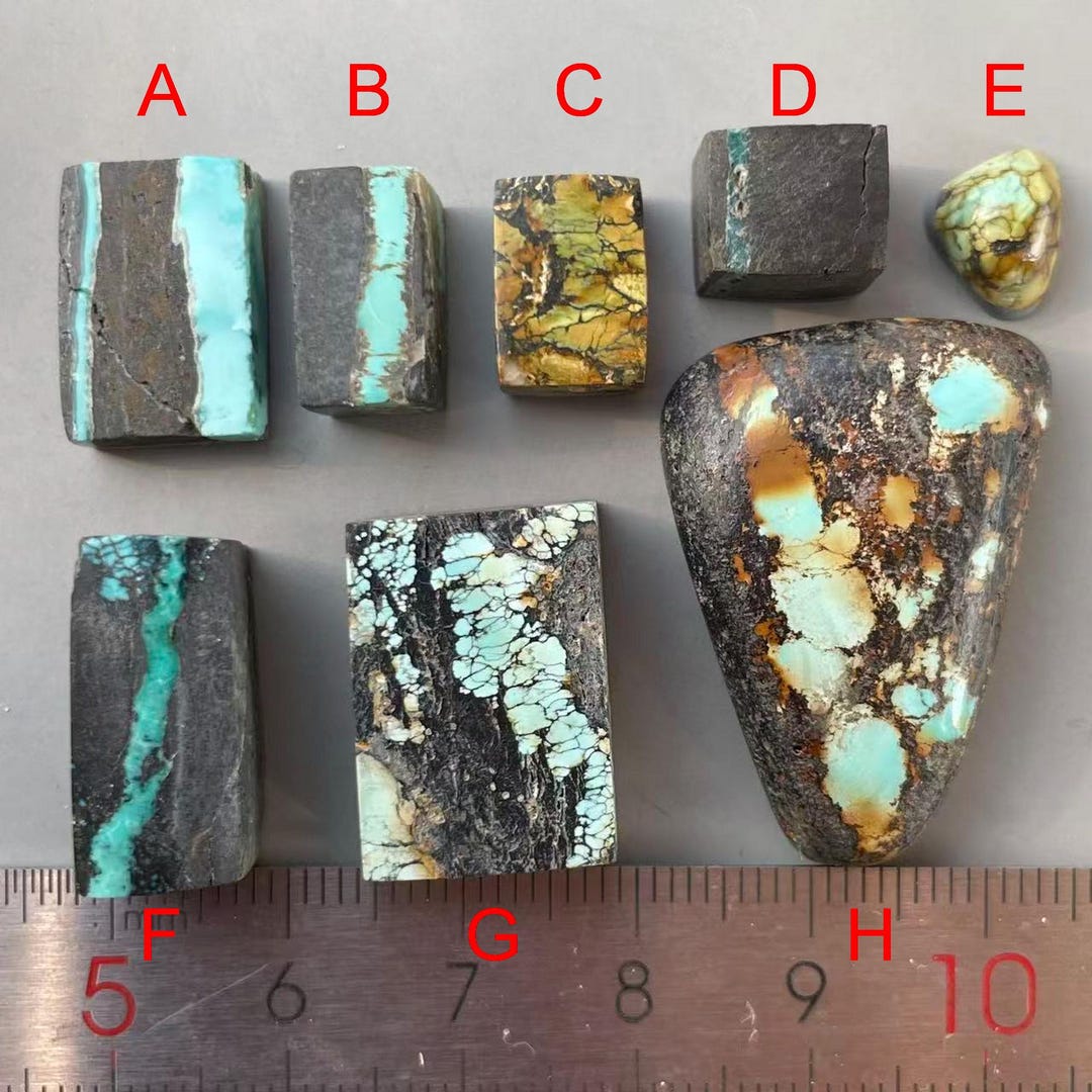 Natural Green Freeform Bamboo Mountain Hubei Turquoise Cabochon ...