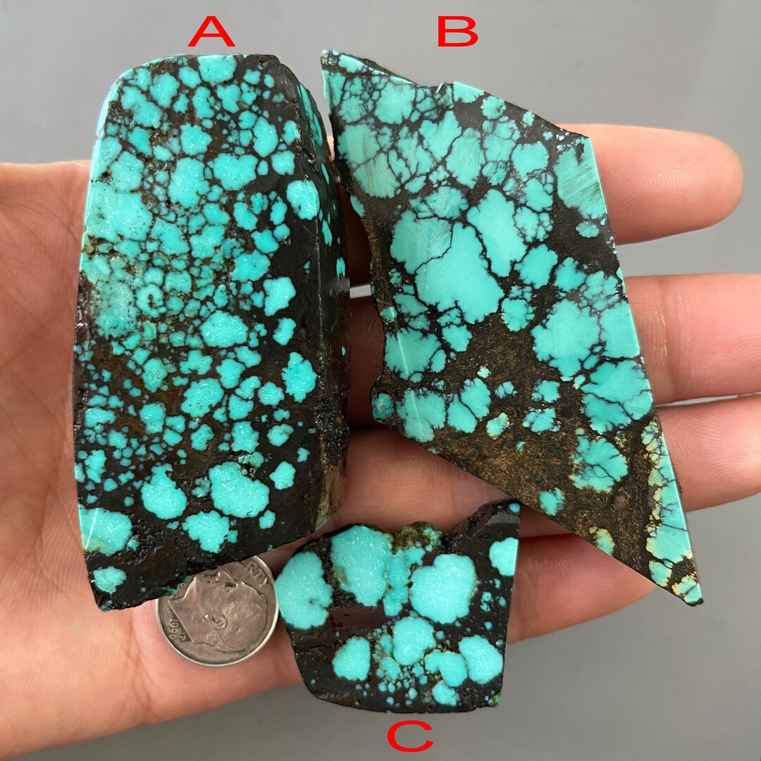 Natural Sea Green Hubei Turquoise Rough Mineral/chinese Raw Material ...