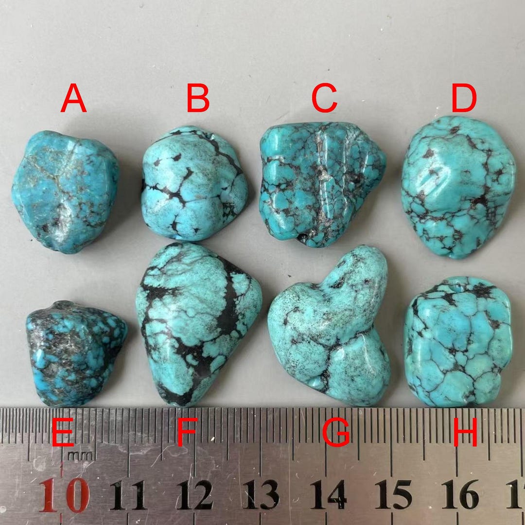 Drilled Stabilized Blue Cloud Mountain Hubei Turquoise Rough Mineral ...