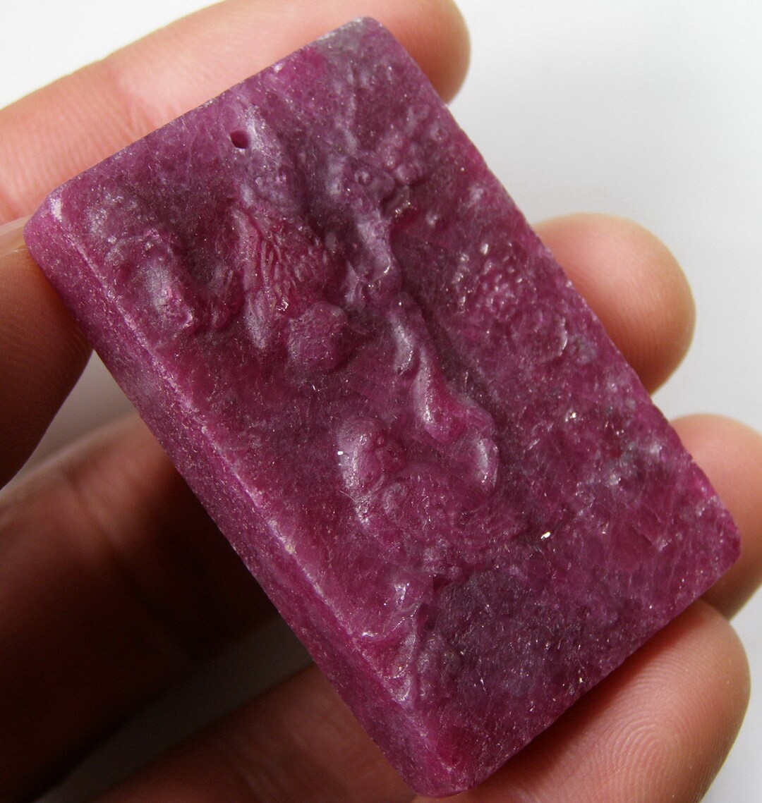 Natural Red Ruby in Zoisite Magpies/door/plum Blossom Pendant Carving ...