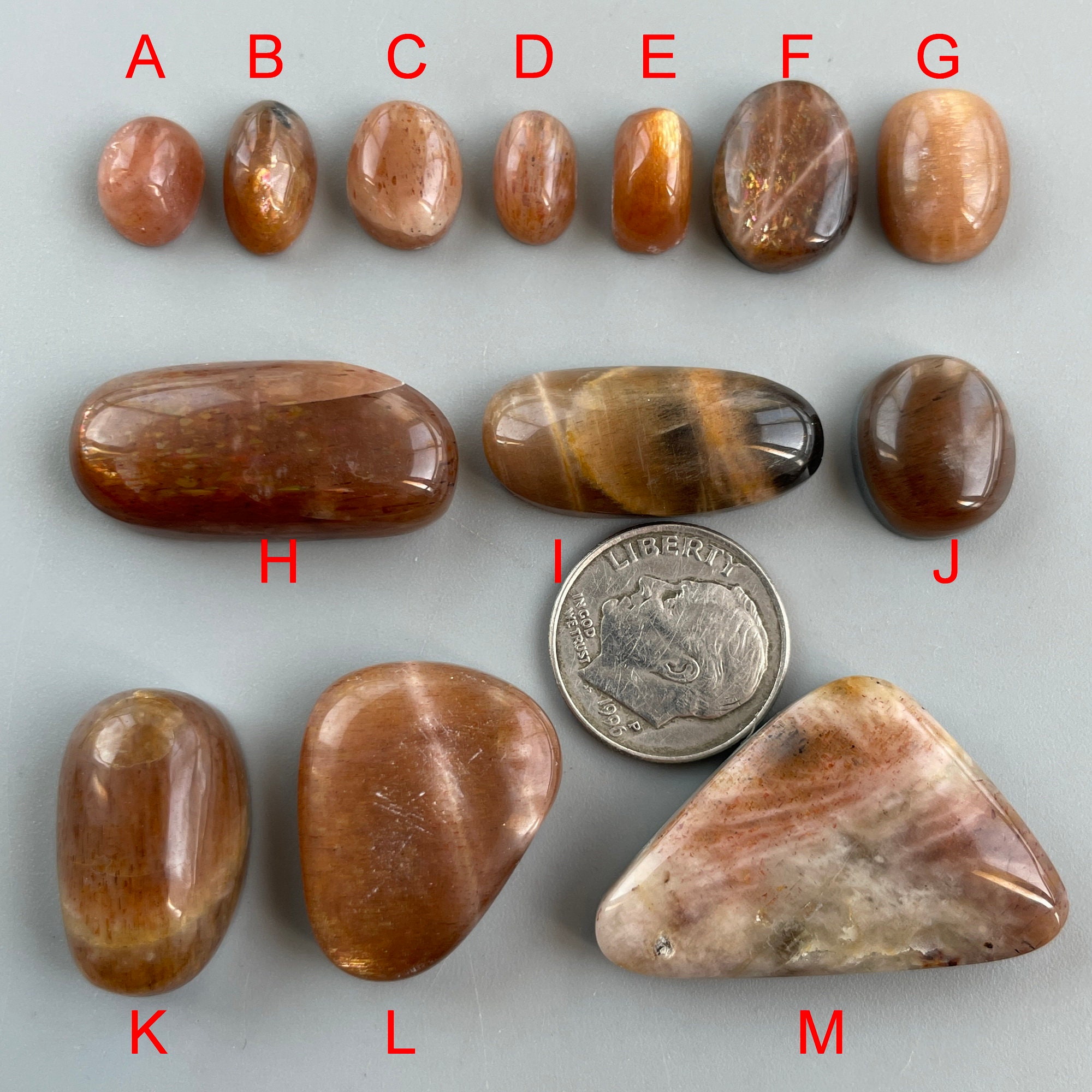 Stabilized Schiller Oval Sunstone Feldspar Cabochon/freeform Gem Stone ...