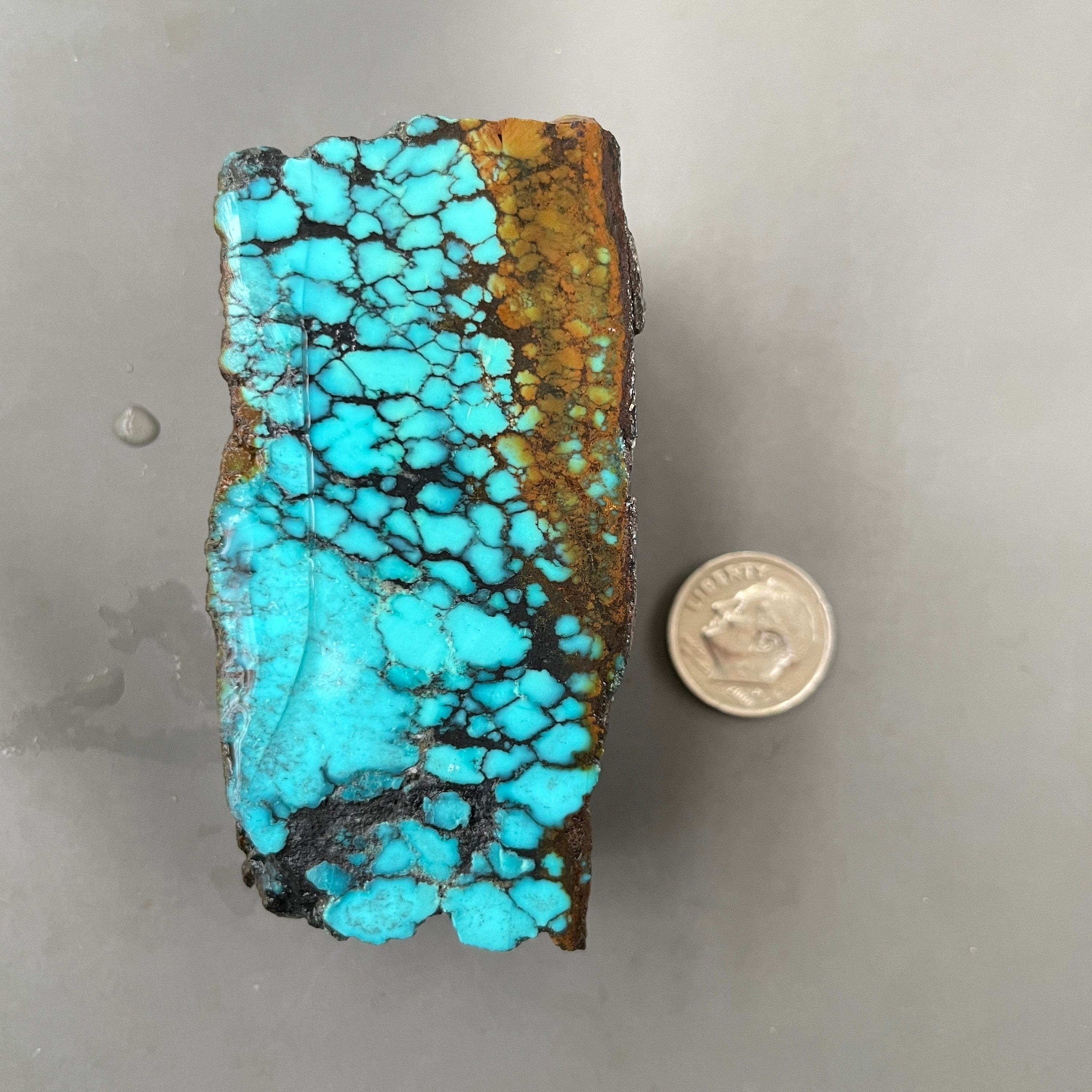 GRADE Natural Blue Spiderweb Cloud Mountain Hubei Turquoise Rough ...