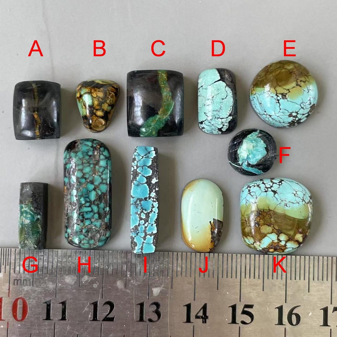 Natural Green Freeform Bamboo Mountain Hubei Turquoise Cabochon ...