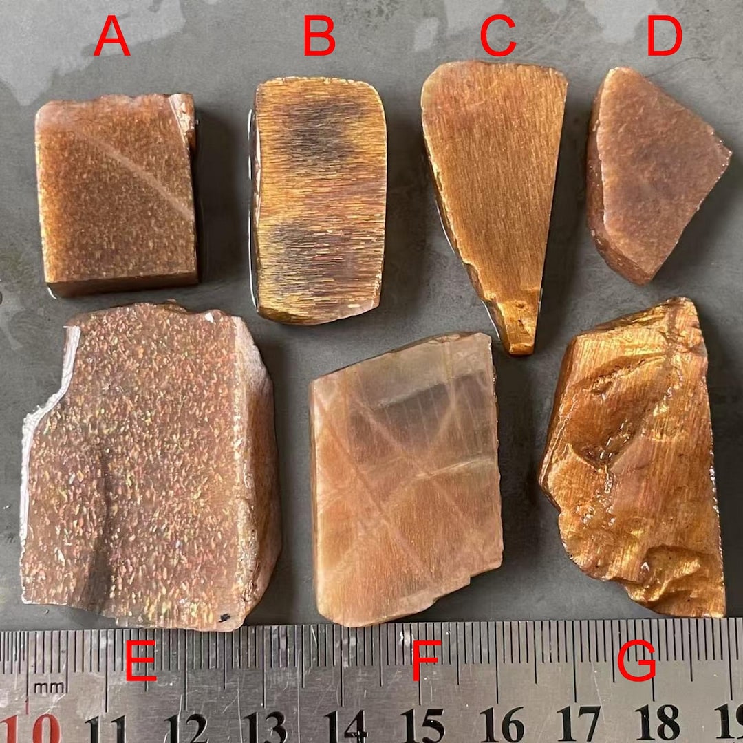 Sunstone Feldspar Rough Mineral,schiller Rough Mineral/raw Material ...