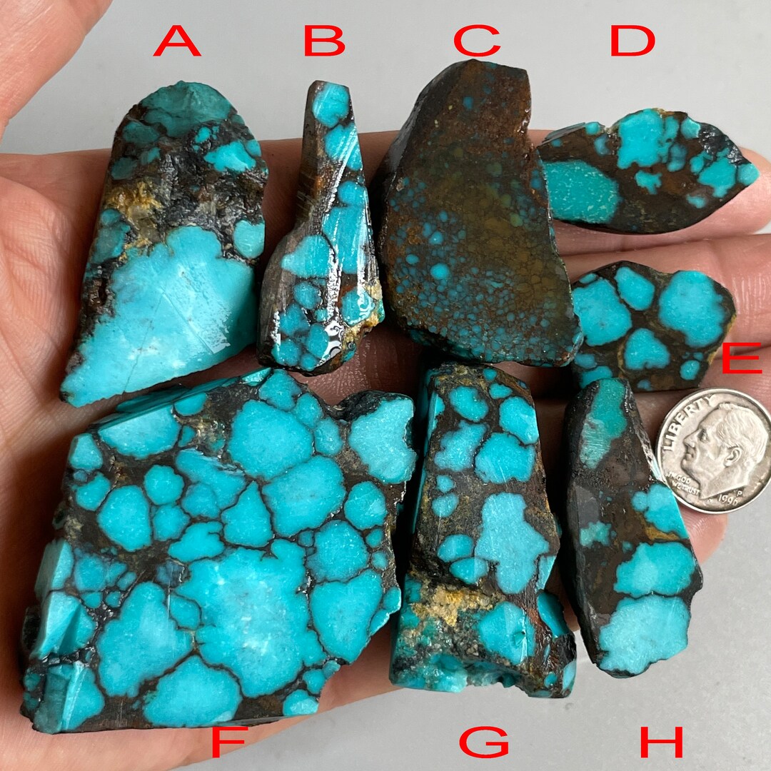 Natural Grade Blue Hubei China Turquoise Rough Mineral/raw Material ...