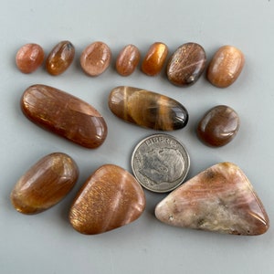 Stabilized Schiller Oval Sunstone Feldspar Cabochon/freeform Gem Stone ...