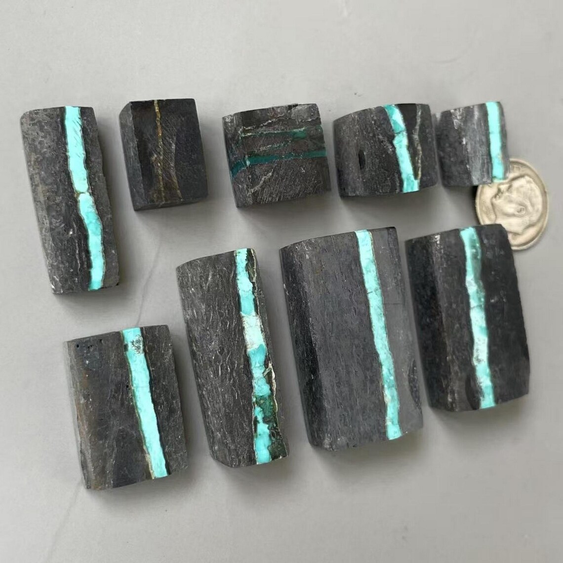 Natural Green Freeform Bamboo Mountain Hubei Turquoise Cabochon ...