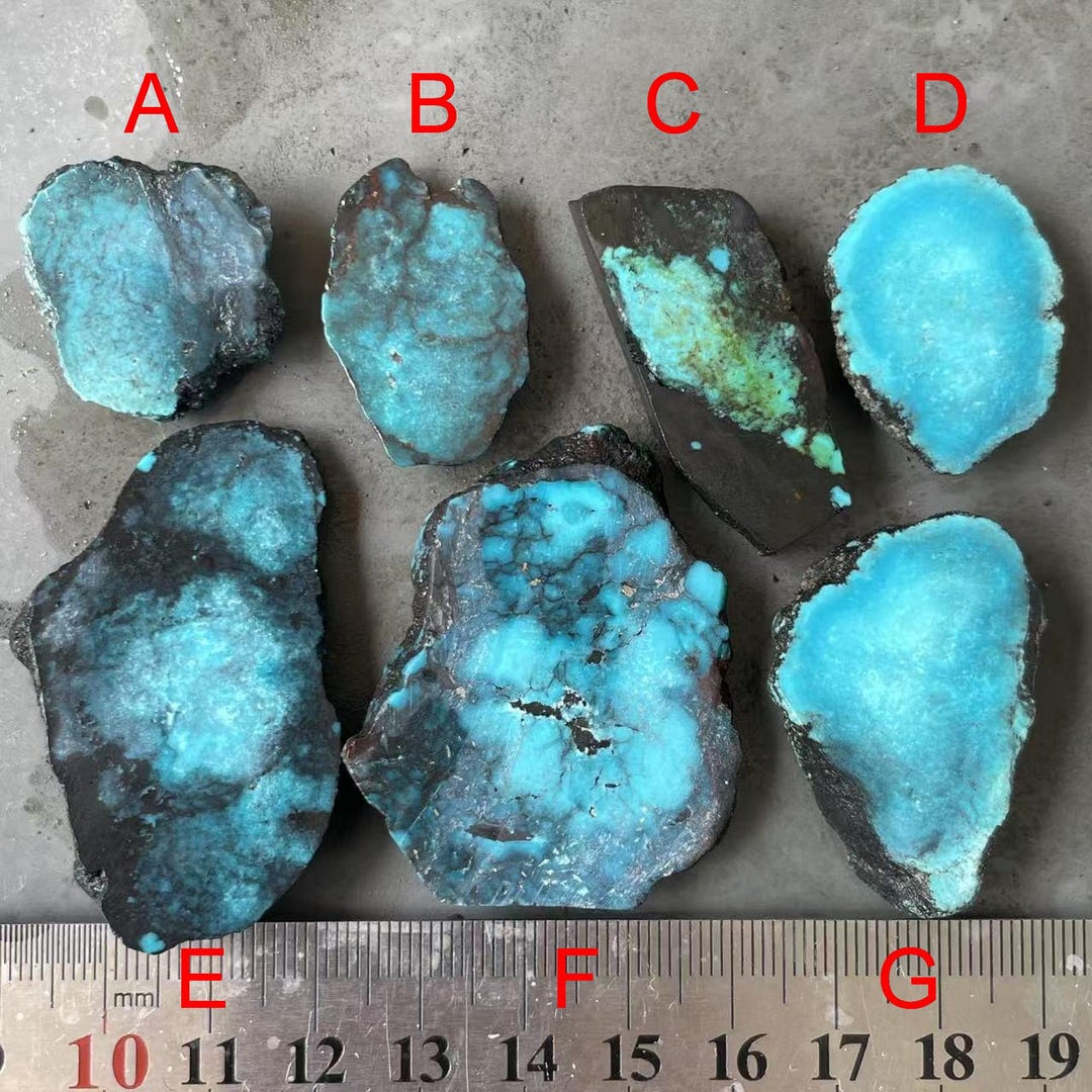 Stabilized Blue Cloud Mountain Hubei Turquoise Rough Mineral/raw ...