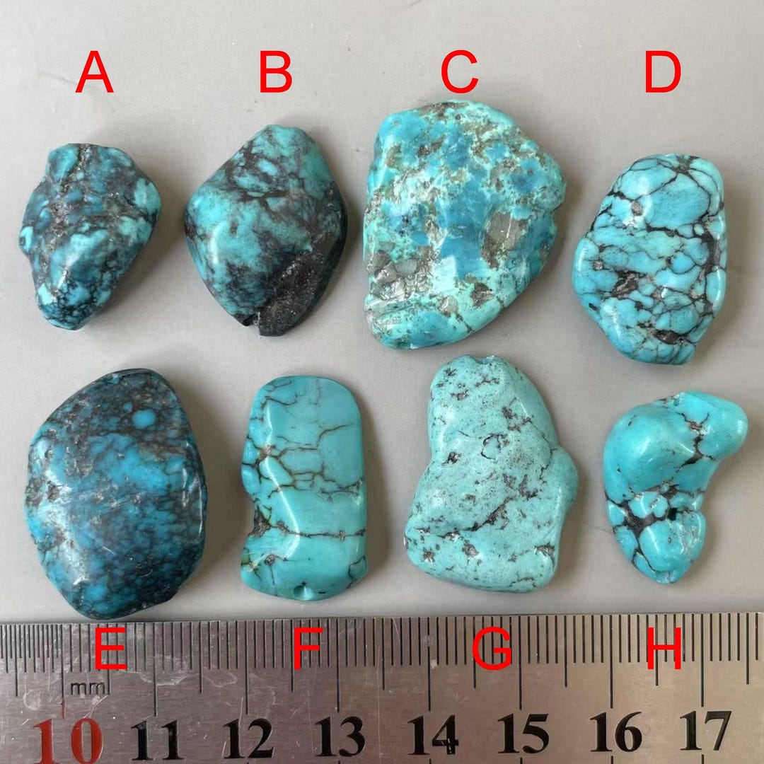 Drilled Stabilized Blue Cloud Mountain Hubei Turquoise Rough Mineral ...