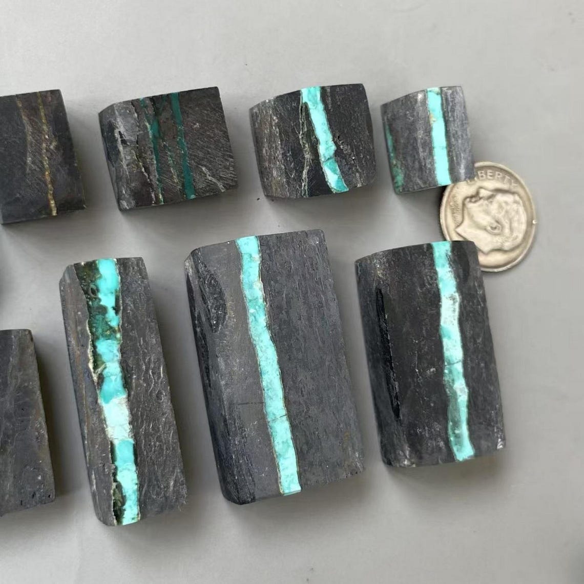 Natural Green Freeform Bamboo Mountain Hubei Turquoise Cabochon ...